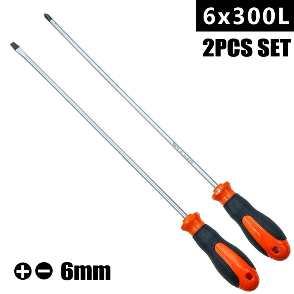 1-2pcs-12-Inch-Extended-Screwdriver-Long-Slotted-Cross-Screwdriver ...
