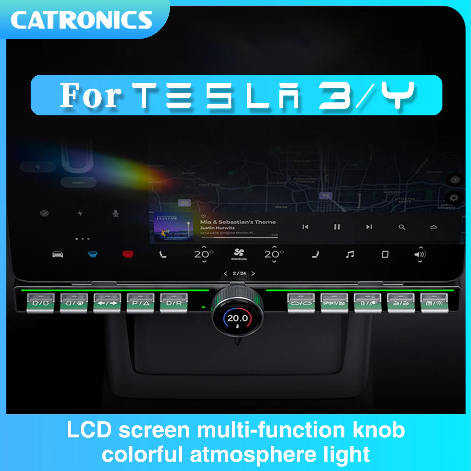 CATRONICS-Tesla-Physical-Control-Multi-function-Button-With-Rotating ...