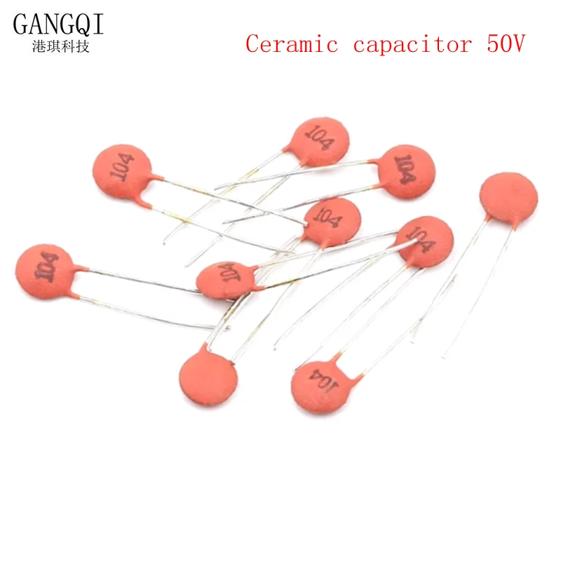 100Pcs Ceramic Capacitor 50V 1pF ~ 100nF 0.1uF 104 4.7PF 10PF 22PF 33PF ...