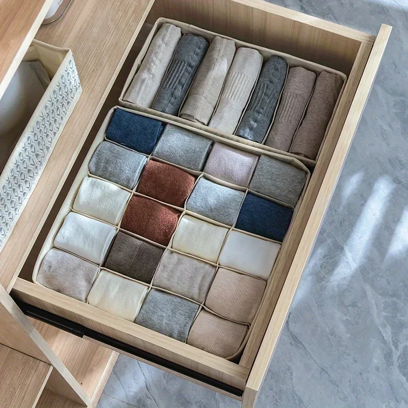 1pc-foldable-partition-storage-box-grid-closet-storage-box-underwear ...