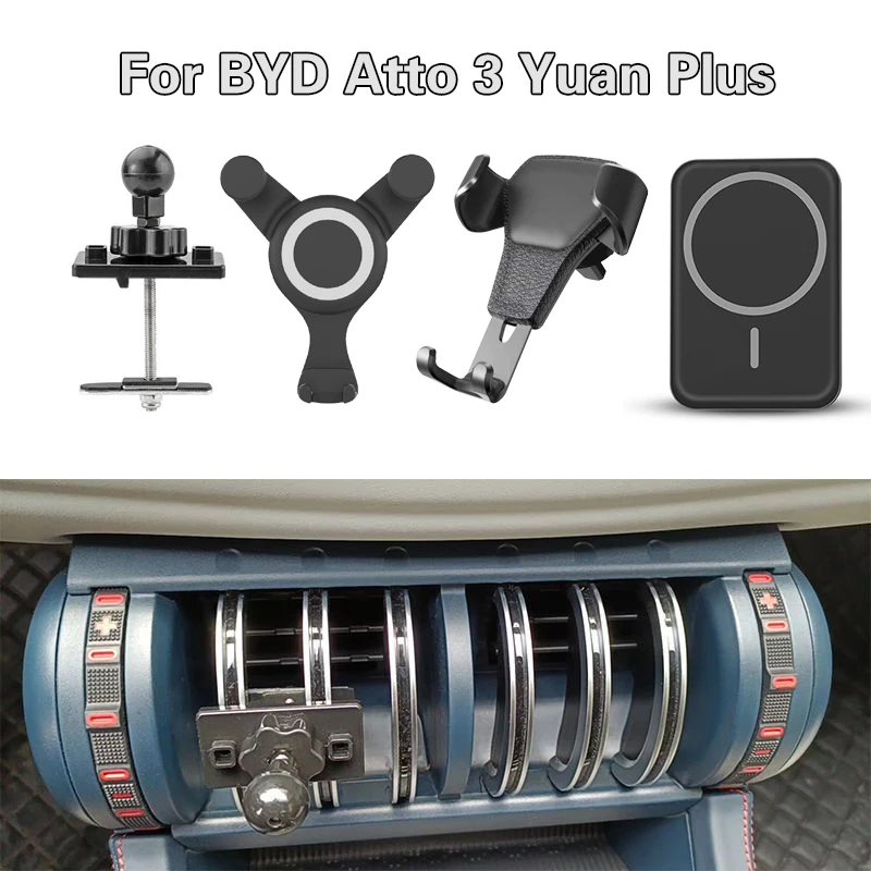 Car-Phone-Holder-For-Atto-3-BYD-Yuan-Plus-2022-Air-Outlet-Clip-Mounts ...