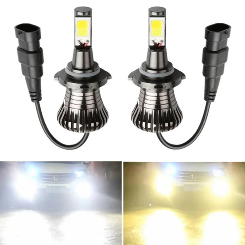 2PCS-Highlight-LED-Fog-Lights-H3-H11-White-and-Yellow-Two-color-881 ...