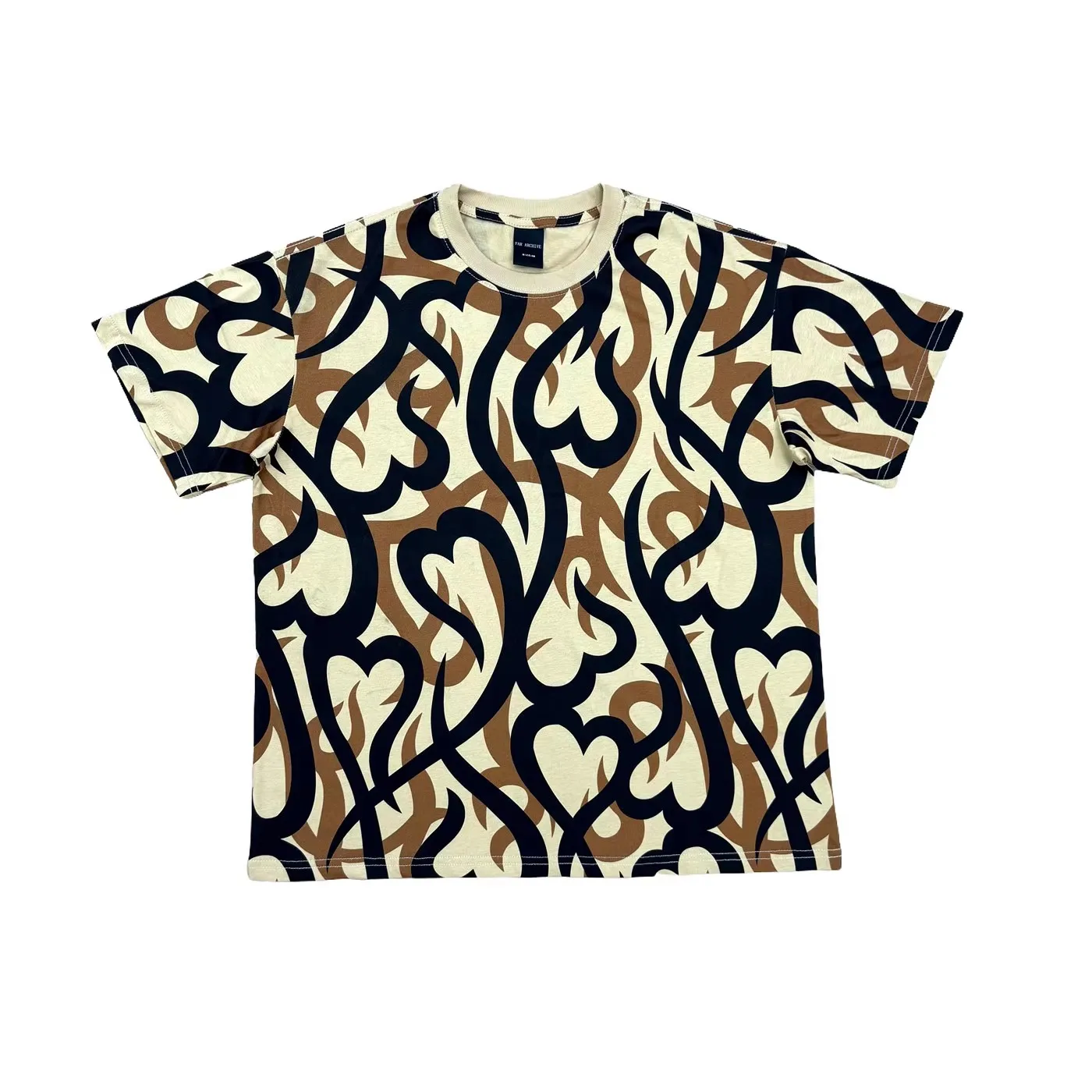 New No Tag Men Number Nine AW04 Tribal Heart Camo T Shirts T-Shirt Hip ...