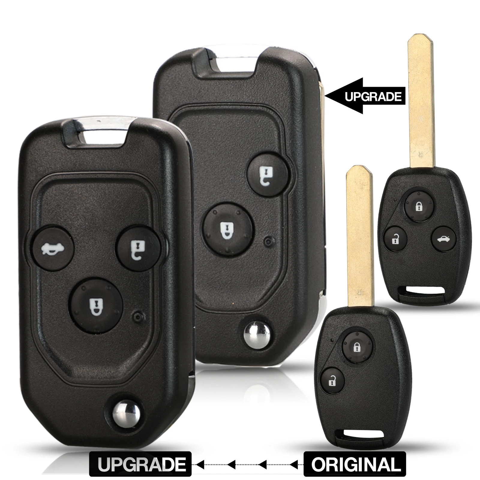 jingyuqin-Modified-Remote-Flip-Folding-Car-Key-Shell-Case-For-Honda ...
