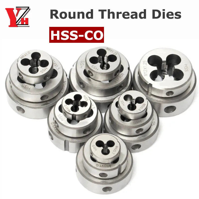 HSS-CO-M35-8-Thread-Die-Metric-Round-Dies-Fine-Teeth-Cutting-Tool-Right ...