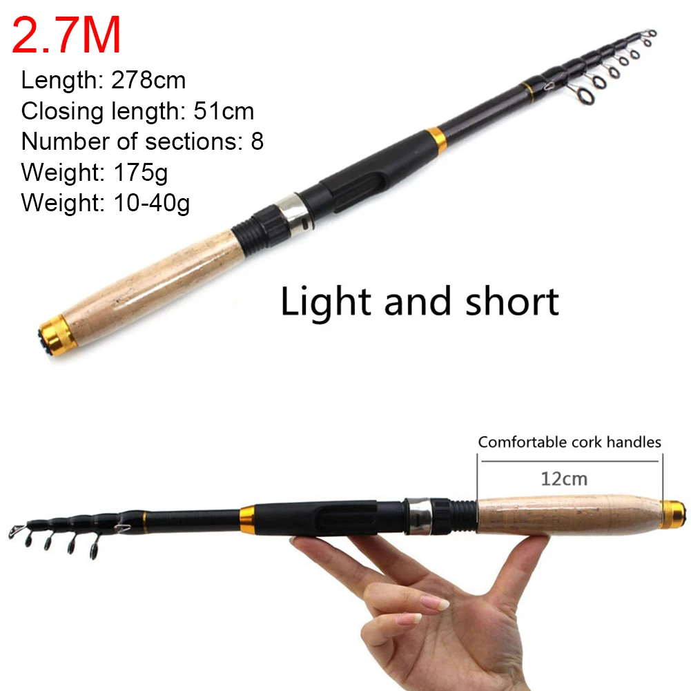 Ultra-Short-Telescopic-Spinning-Fishing-Rod-Carbon-Fiber-Portable ...