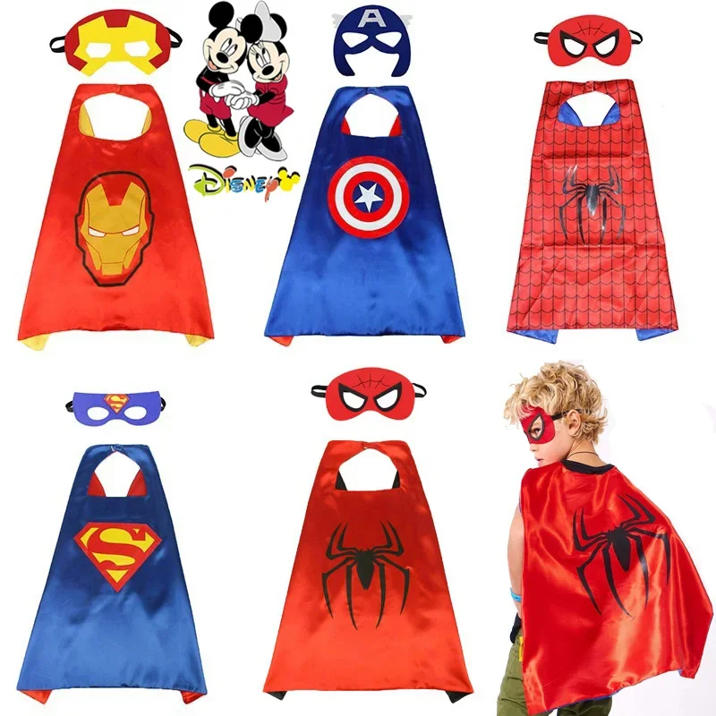 Disney-Frozen-spider-man-Kid-Capes-and-Masks-Costume-Double-Cape-Kids ...