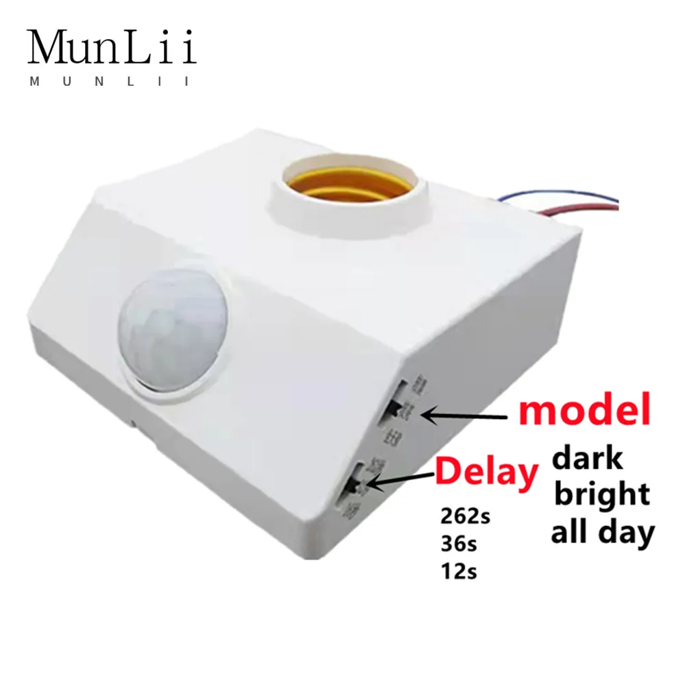 Automatic Human Body Infrared IR Sensor LED Bulb Light E27 Base PIR ...