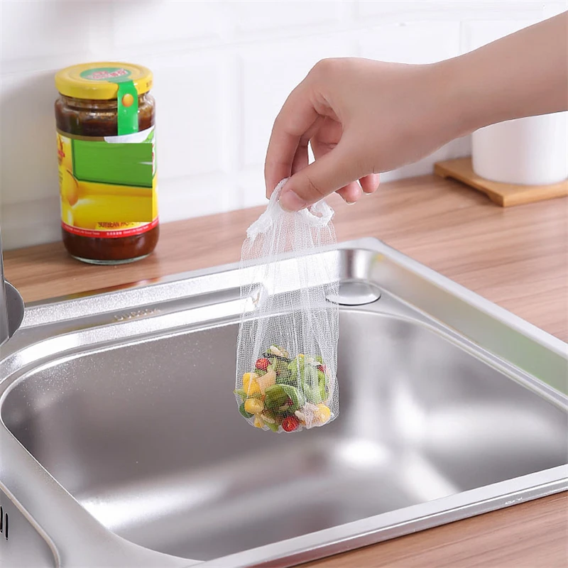 100pcs Garbage Filter Bag For Kitchen Bathroom Trash Disposable Sink ...