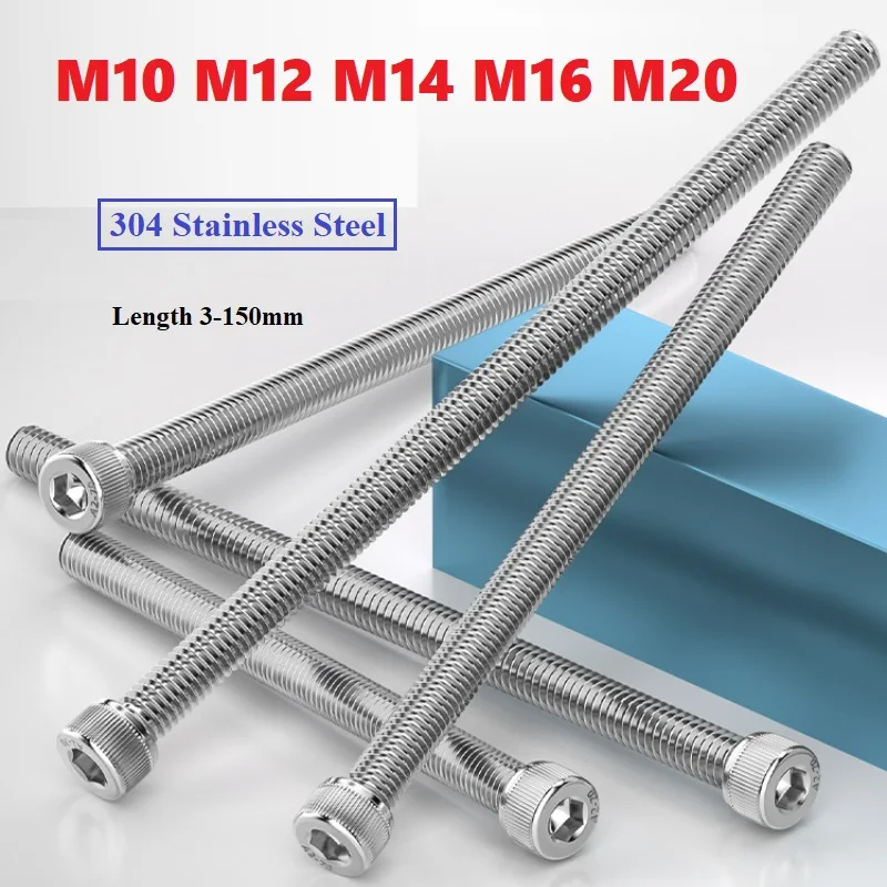 M10 M12 M14 M16 M20 304 Stainless Steel Cup Head Hexagon Hex Socket Cap ...