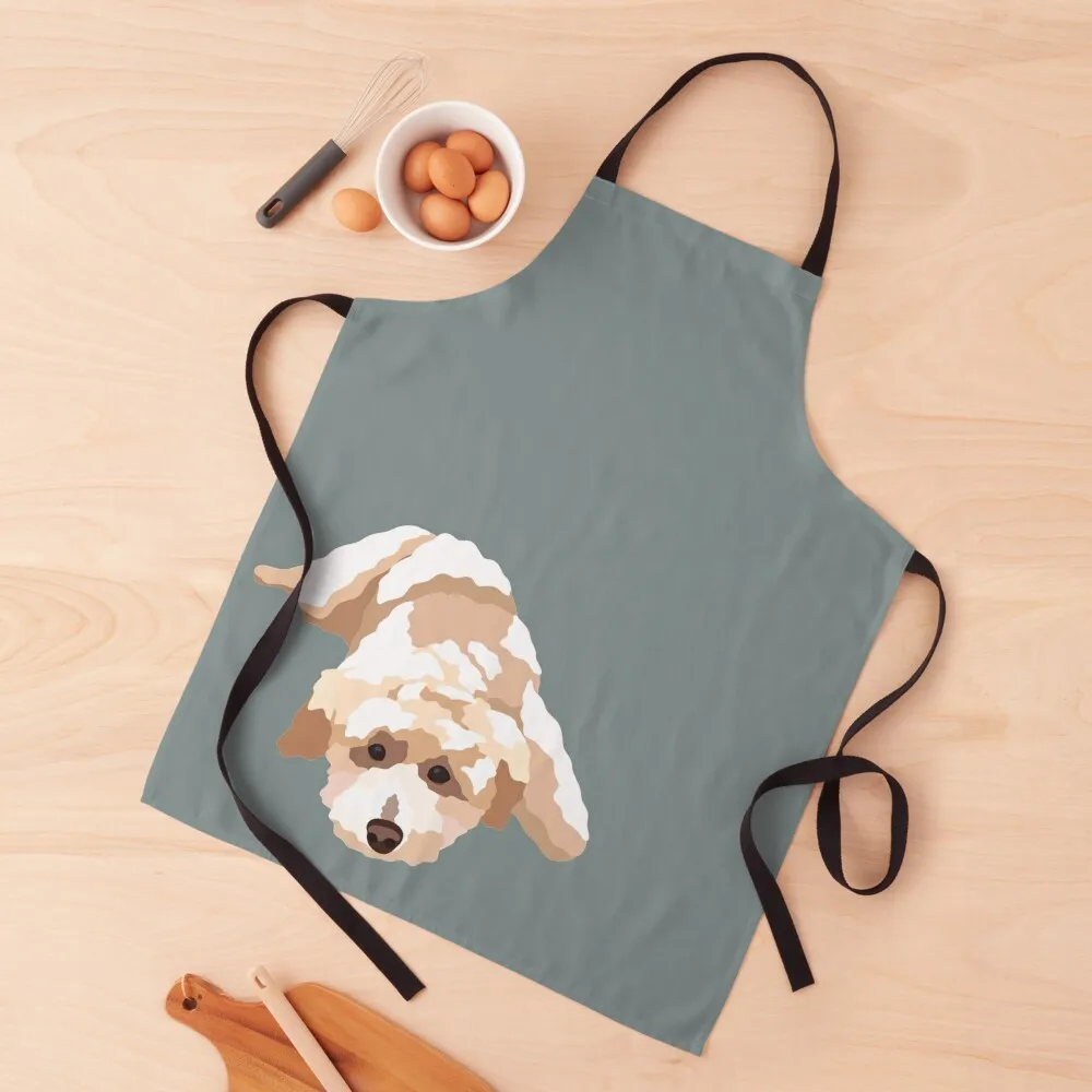 Toy-Cockapoo-Dog-Portrait-Digital-Illustration-Apron-Kitchen-Kawaii ...