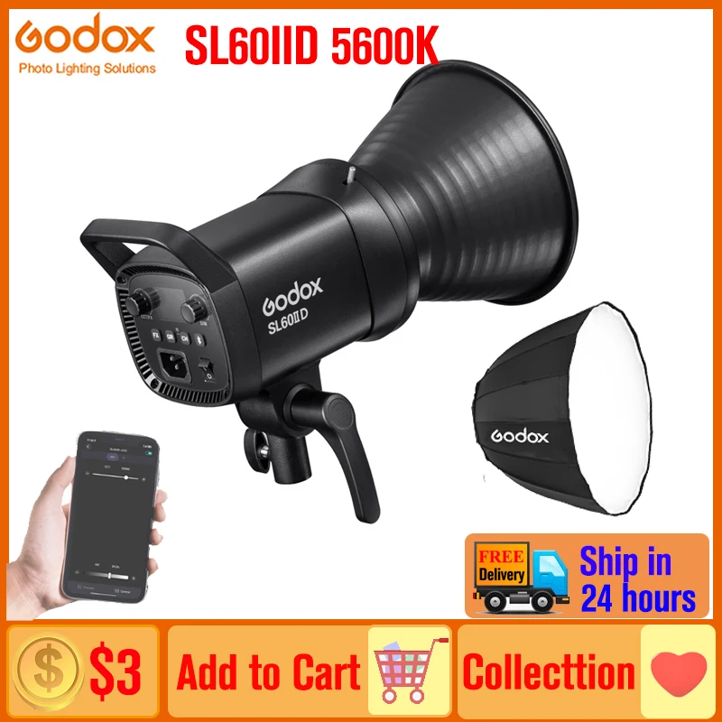 Godox SL60IID SL60 II SL60IIBi SL60II Bi SL60W COB LED Video Light ...