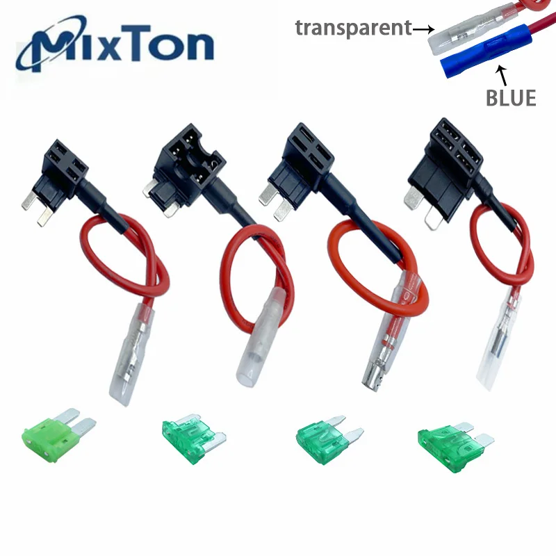 12v 미니 소형 중형 자동차 퓨즈 홀더 추가 A 회로 탭 어댑터 5a 10a 마이크로 미니 표준 Atm 블레이드 포함
