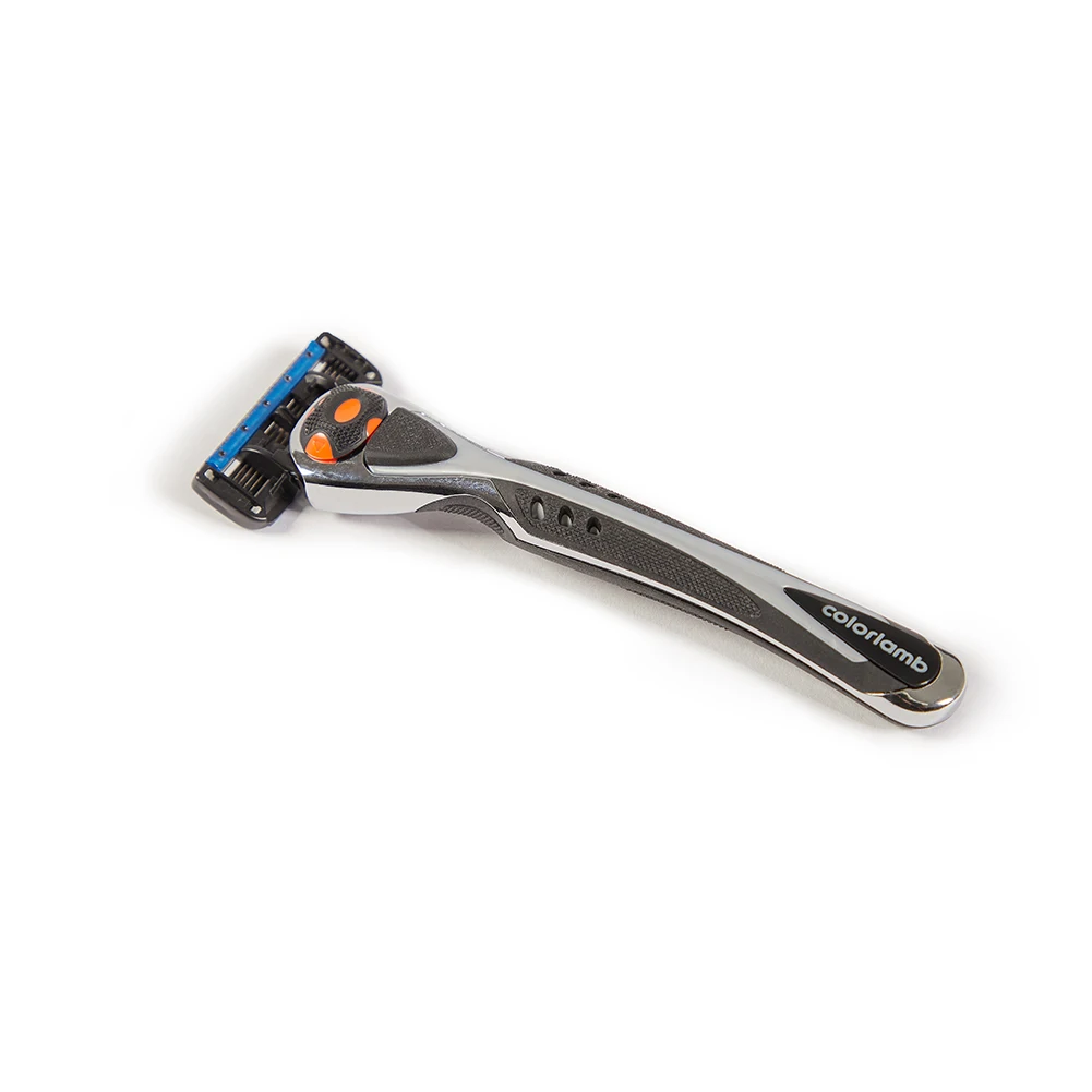 Colorlamb-Silver-Black-Manual-Men-Razor-Set-with-Swivel-Ball-Trimmer-5 ...