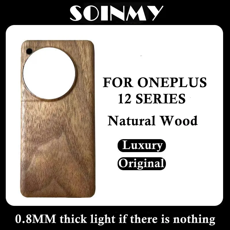 Real-Wood-Phone-Case-for-Oneplus-12-Cover-Genuine-Bamboo-Wooden-Fundas ...