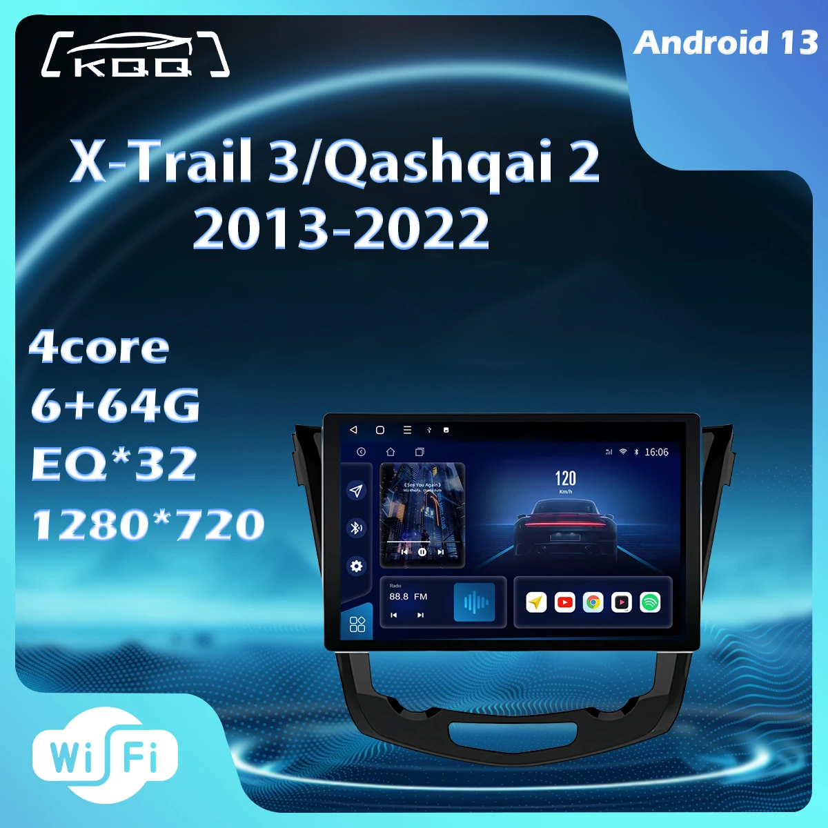 KQQ-Car-Multimedia-Player-For-Nissan-X-Trail-3-T32-2013-2022-Qashqai-2 ...
