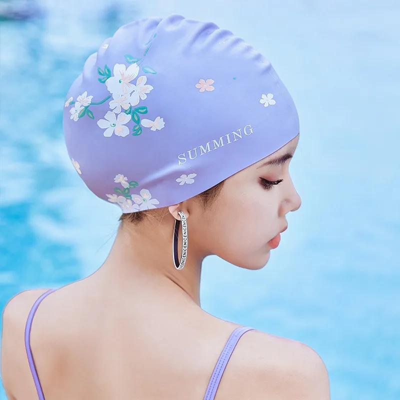Adults-High-Elastic-Swimming-Caps-Men-Women-Waterproof-Swimming-Pool ...