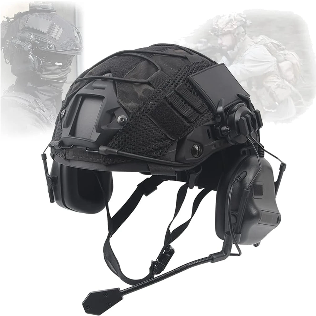 Airsoft-Fast-Helmet-Set-Tactical-Bump-Protective-Gear-with-Military ...
