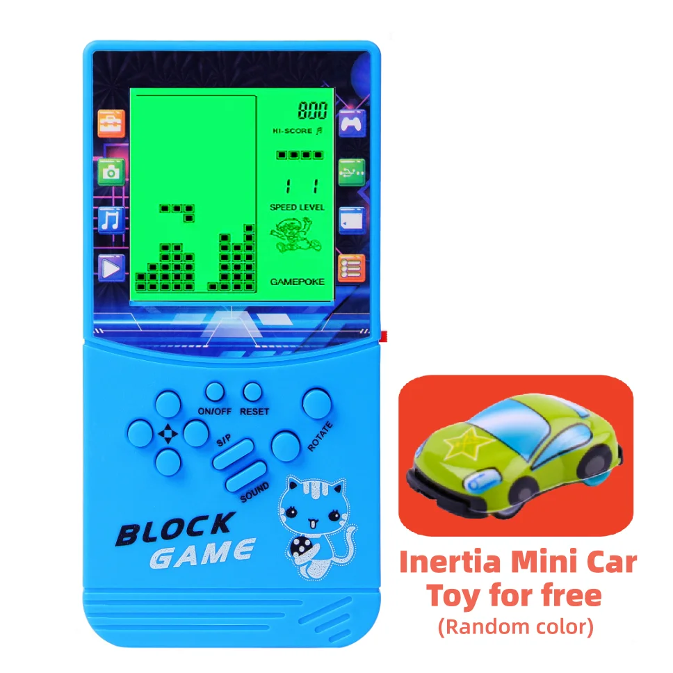 New-large-screen-brick-game-console-green-backlight-built-in-23-Block ...