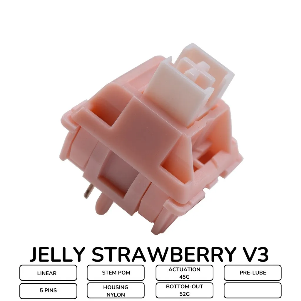 Strawberry-Jelly-V3-Switch-Linear-Switch-Nylon-Shaft-POM-Material ...