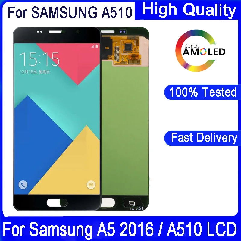 5-2-Super-AMOLED-For-SAMSUNG-A5-2016-A510-A510F-A510M-SM-A510F-LCD ...