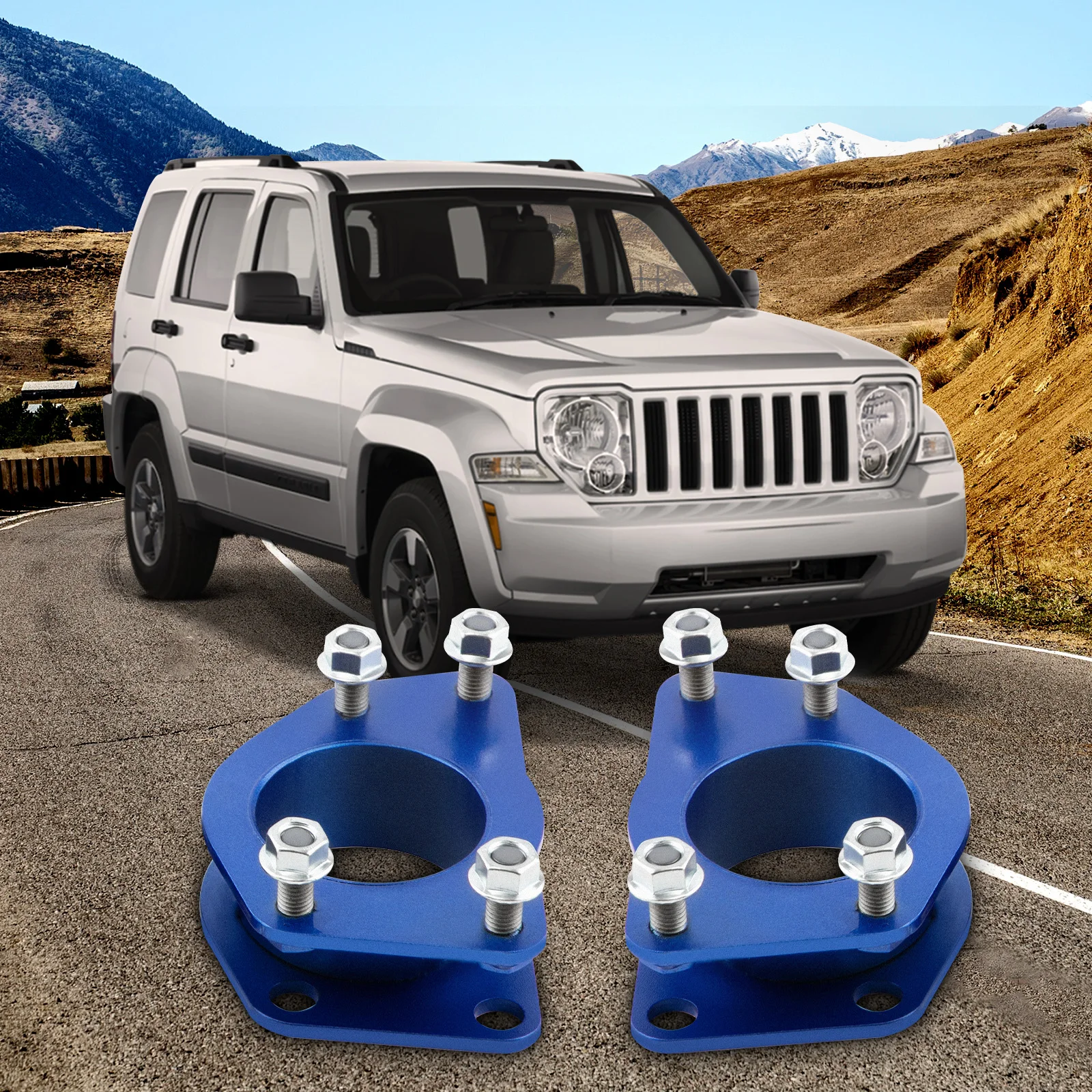 2-inch-Front-Leveling-Lift-Kit-Pair-For-Jeep-Cherokee-Liberty-KJ-KK ...