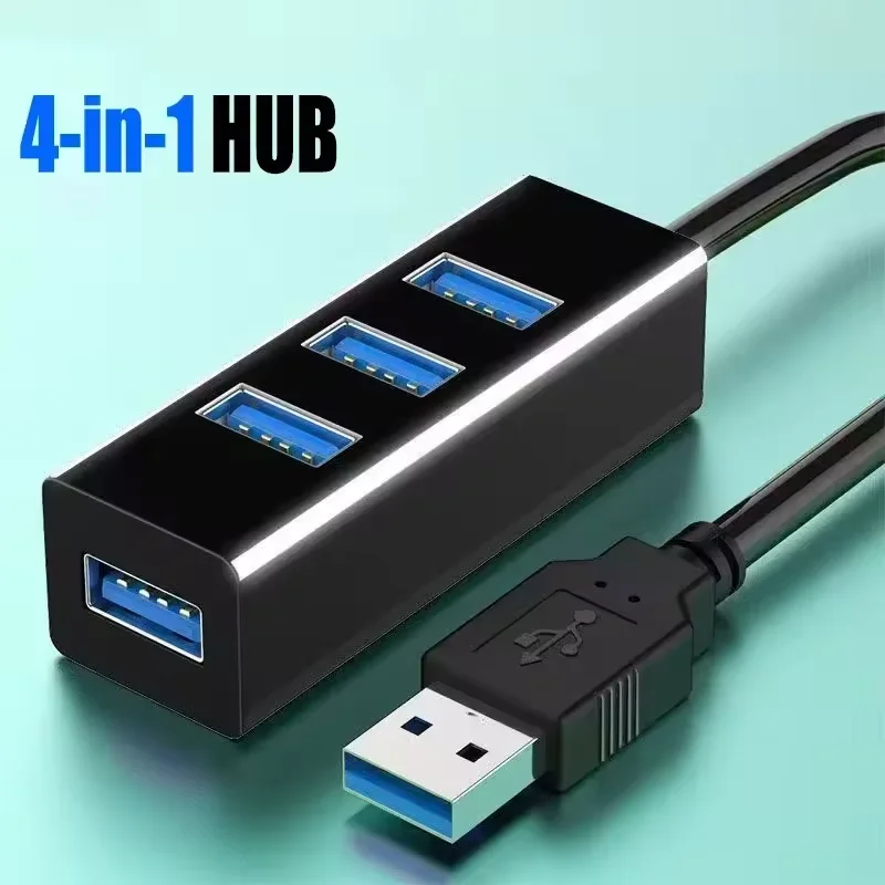 Hub USB 2.0 Hub High Speed 4 Port USB Cable Divider Charger Extension ...