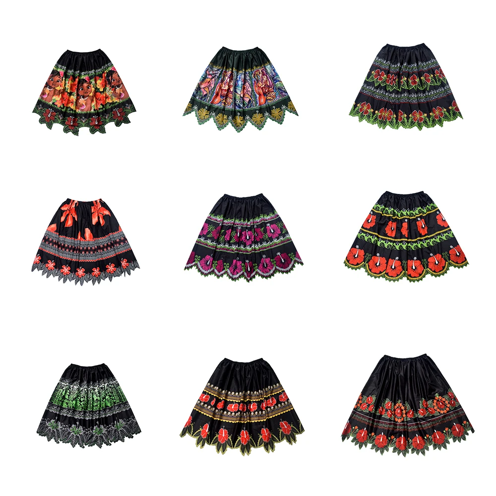 New-Design-Women-Island-Wear-Skirts-Custom-Ladies-Summer-Midi-Polyester ...
