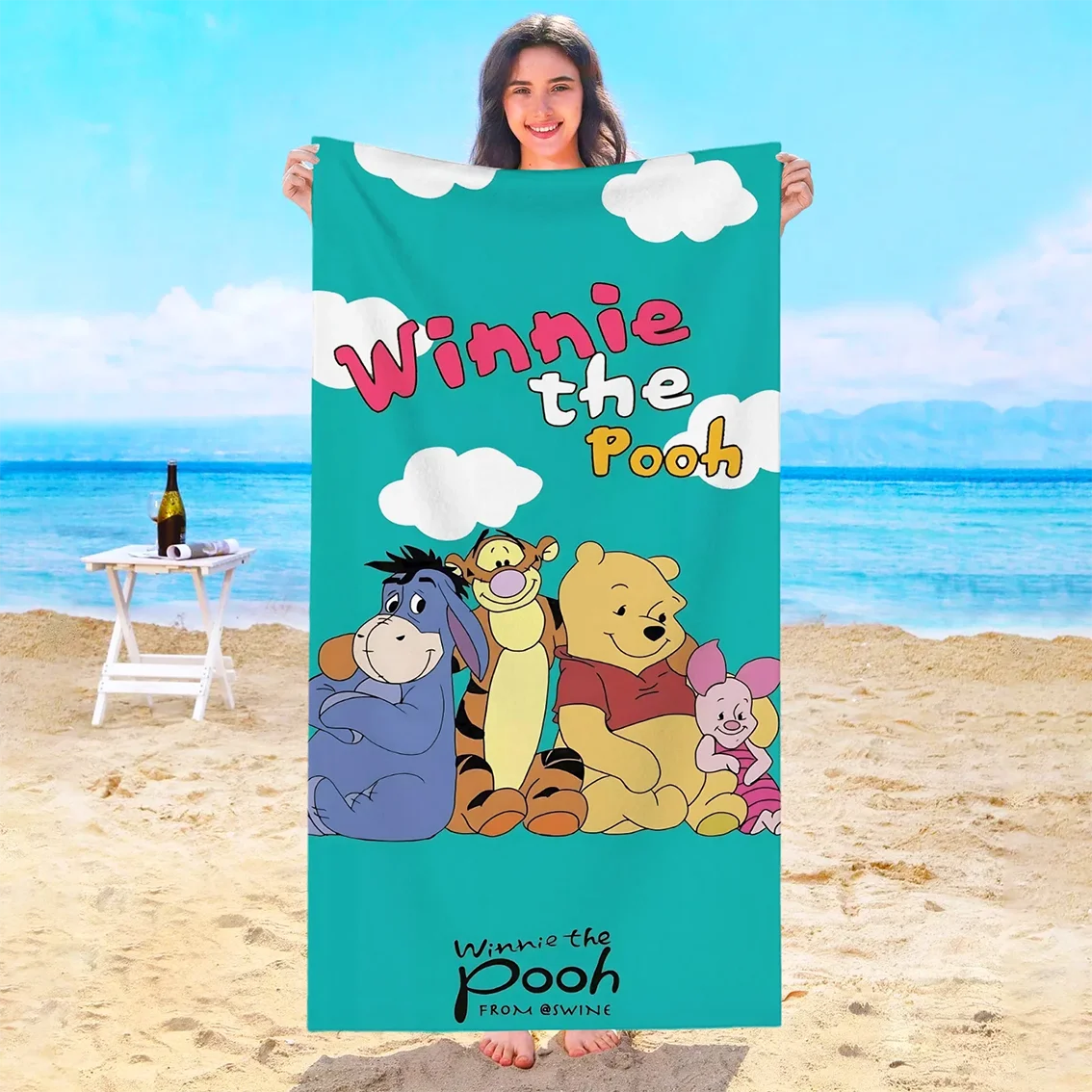 Winnie the Pooh Beach Towel Playa Travel For Home Hotel Towels Bathroom ...