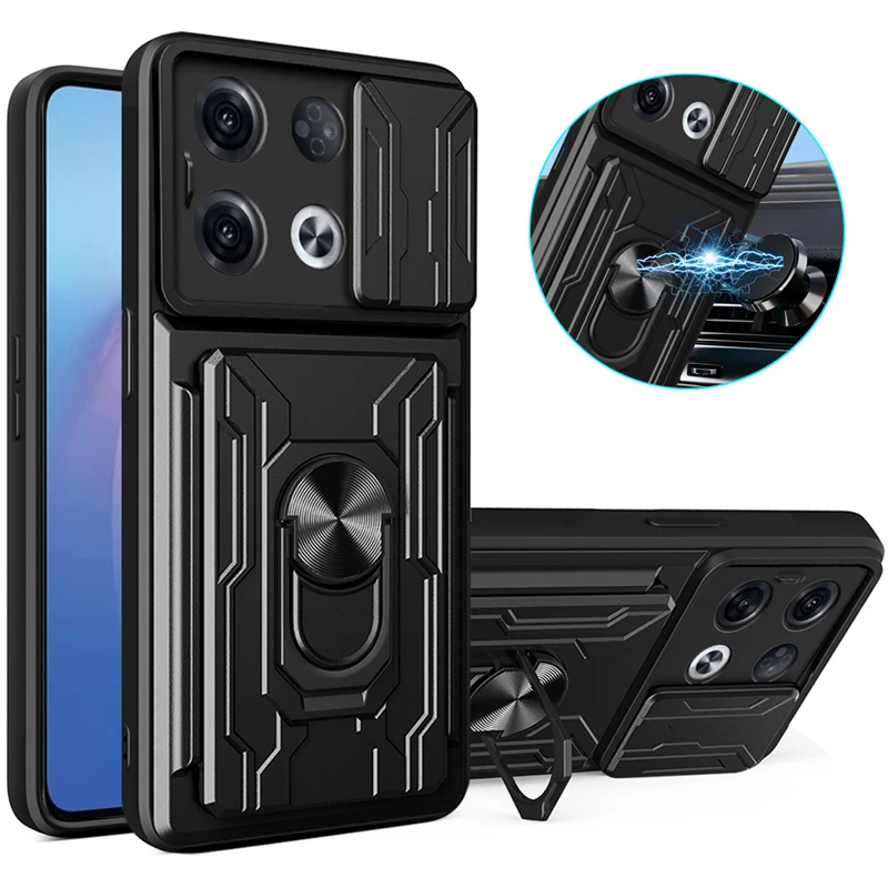 For-OnePlus-10T-5G-Case-Card-Slot-Camera-Protect-Armor-Back-Cover-for ...