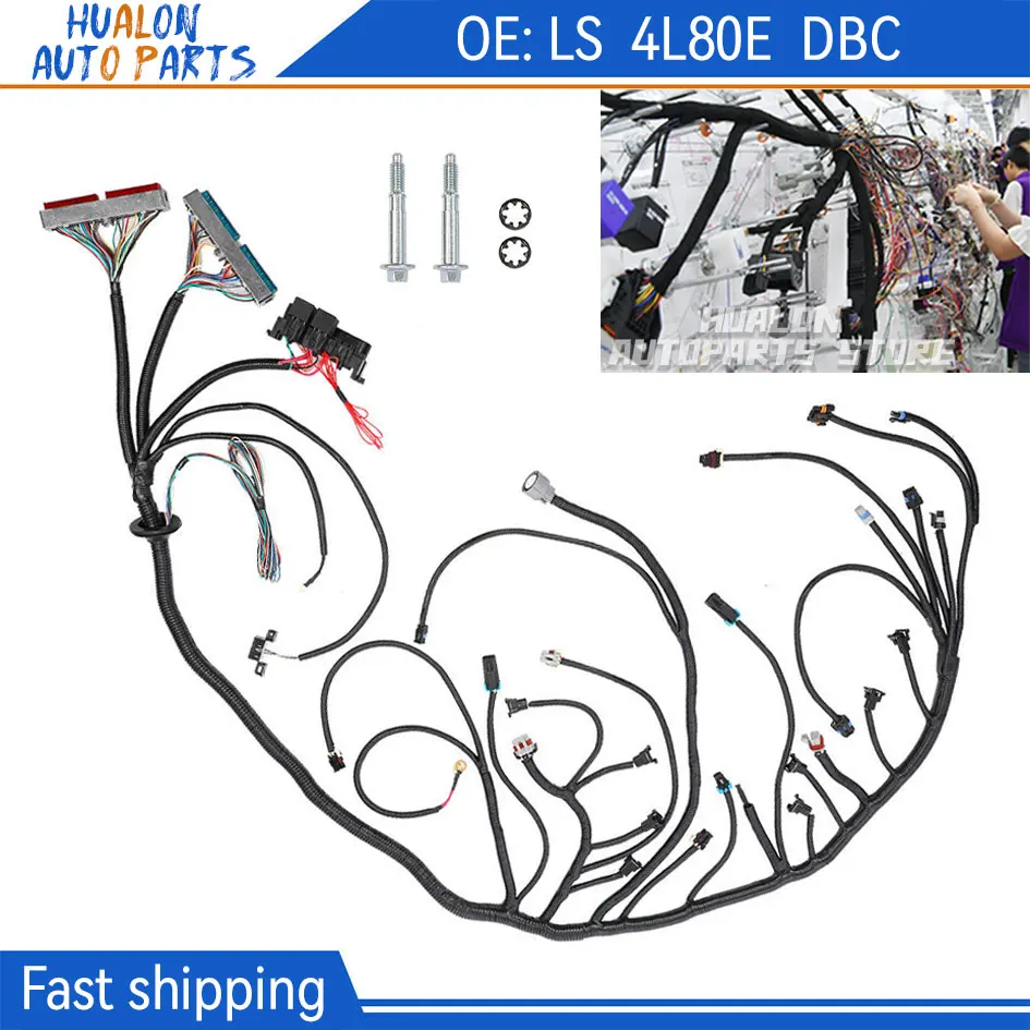 LS Engine Stand Alone Wiring Harness 4L80E Compatible with GM DBC LS1 ...