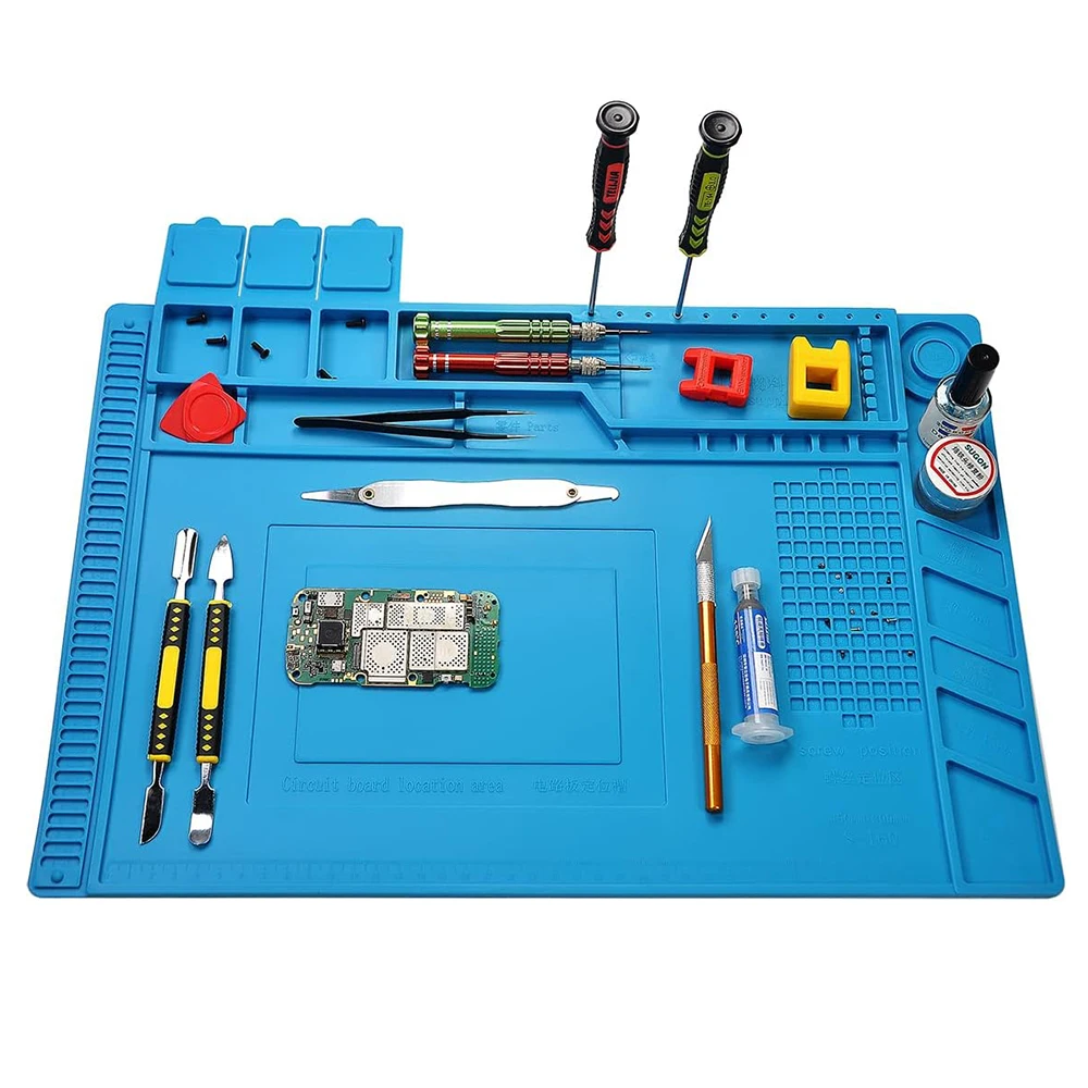Repair Pad Insulation Heat-Resistant Soldering Station Silicon ...