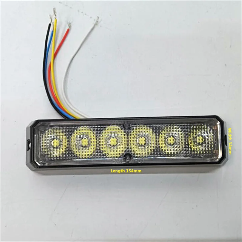 Bright-6Leds-Lightheads-Car-surface-mounted-LED-Strobe-Warning-Light-each-Led-3W-Led-Grille ...