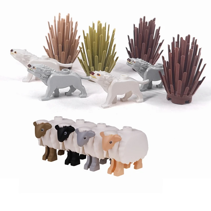 MOC-Animals-Sheep-Lamb-Goat-Wolf-Models-Building-Blocks-Toys-for ...
