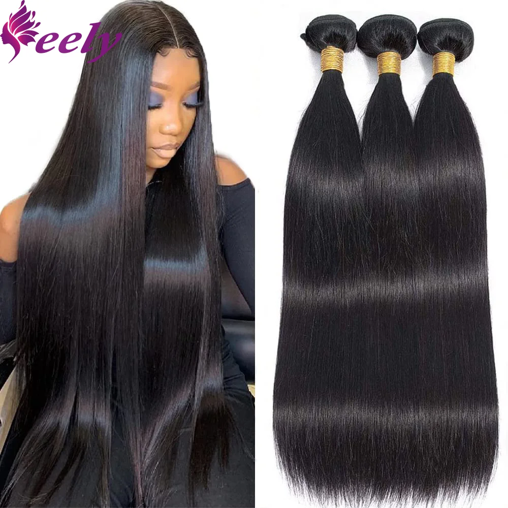 Straight-Hair-Bundles-100-Natural-Human-Hair-Extensions-22-24-26-Inches ...
