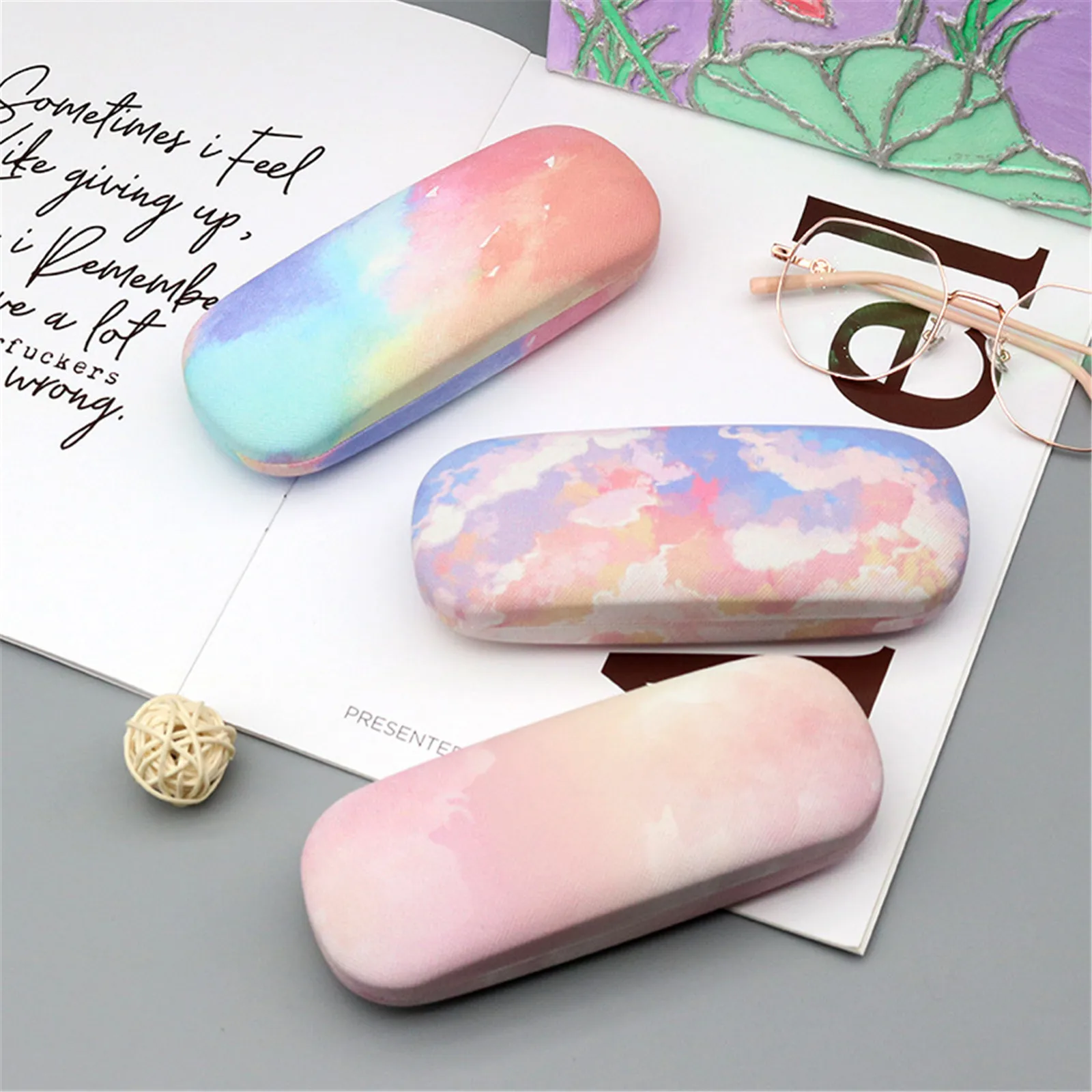 Colorful-Hard-Shell-Eye-Glasses-Box-Case-Women-Men-Student-Cute ...