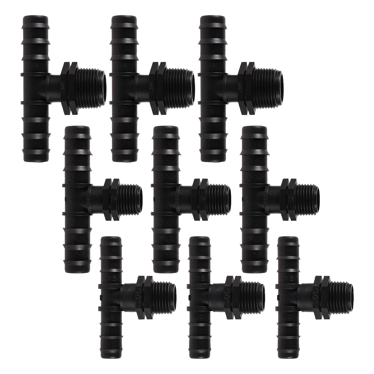 1-2-3-4-Male-Thread-To-DN16-DN20-Pipe-Barb-Tee-Drip-Irrigation-Pipe ...