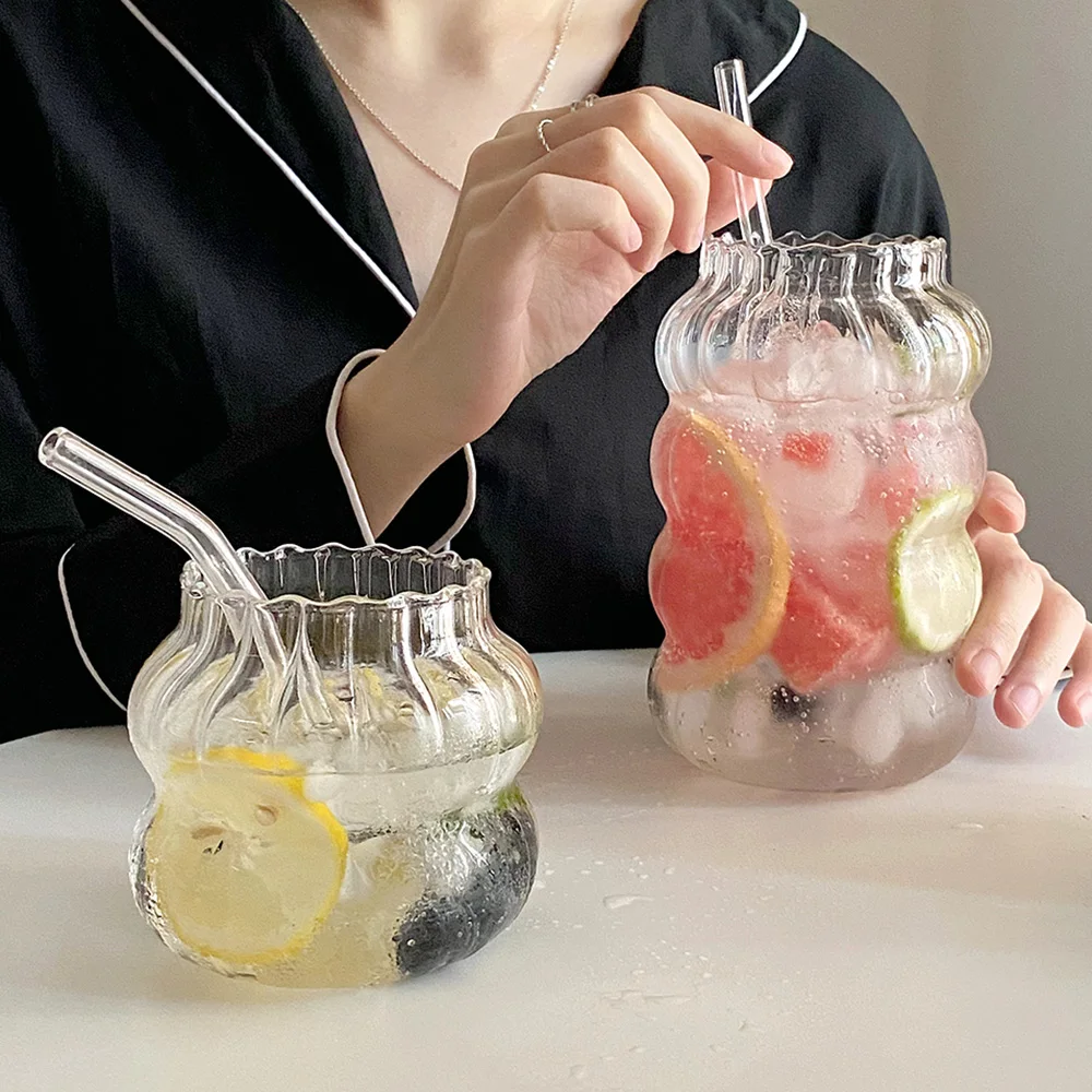 Korean Ins Style Fruit Juice Water Cup Large Capacity Heat-resistant ...