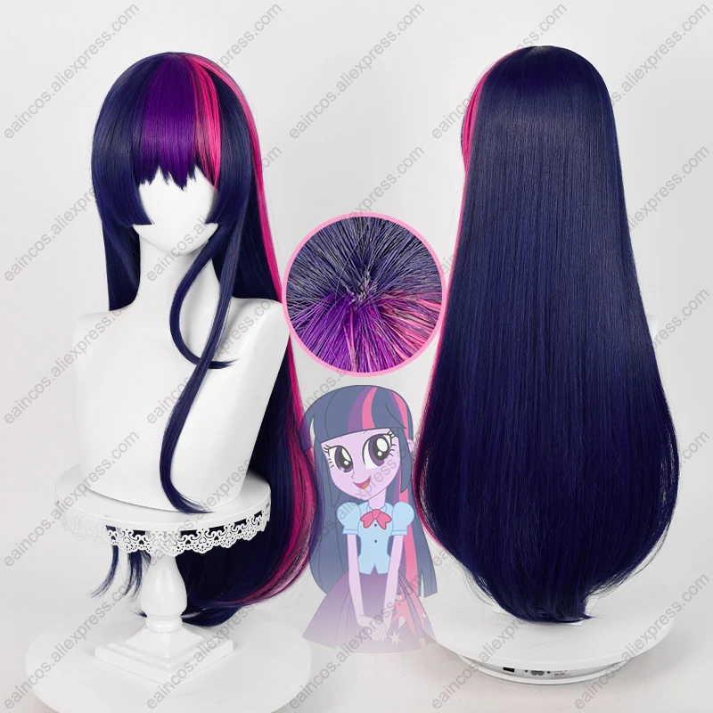 Twilight Sparkle Cosplay Wig 75cm Long Mixed Color Wigs Heat Resistant ...