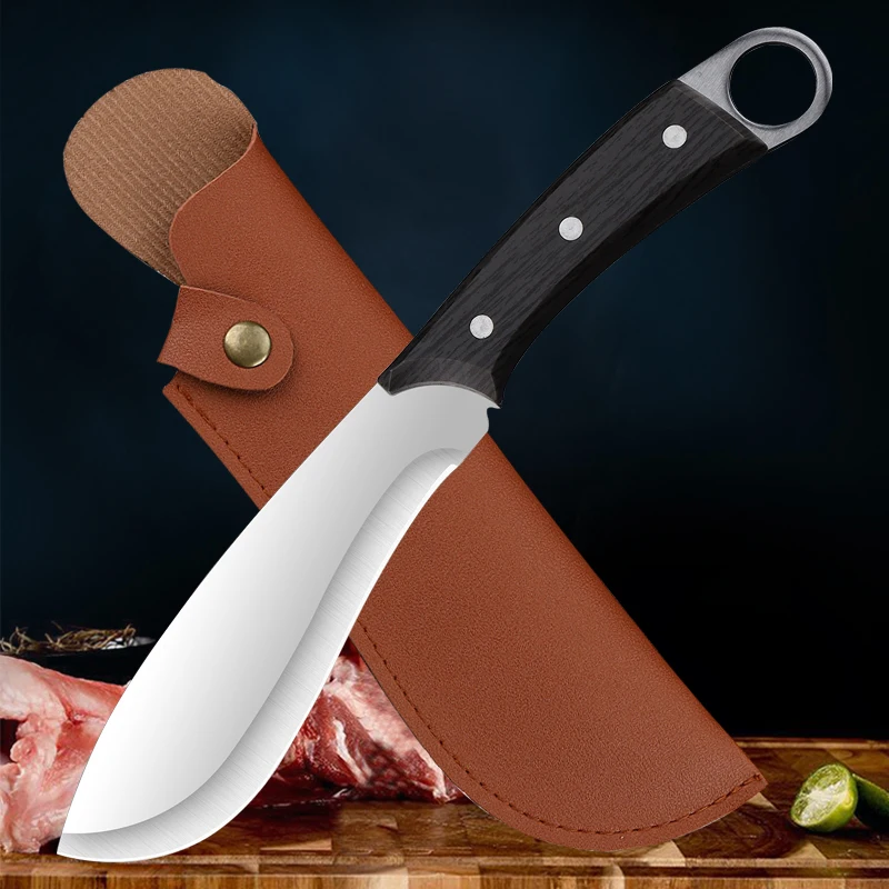 Forged-Chopping-Knives-Stainless-Steel-Butcher-Knife-Meat-Cleaver-Mongolian-Barbecue-Knife ...