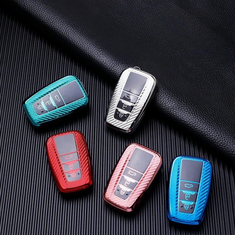 TPU Car Remote Key Case Cover Shell Fob for Toyota Corolla Prius Camry ...
