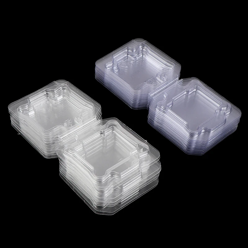 10Pcs CPU Box CPU Plastic Protective Case CPU Clamshell Tray Case Container