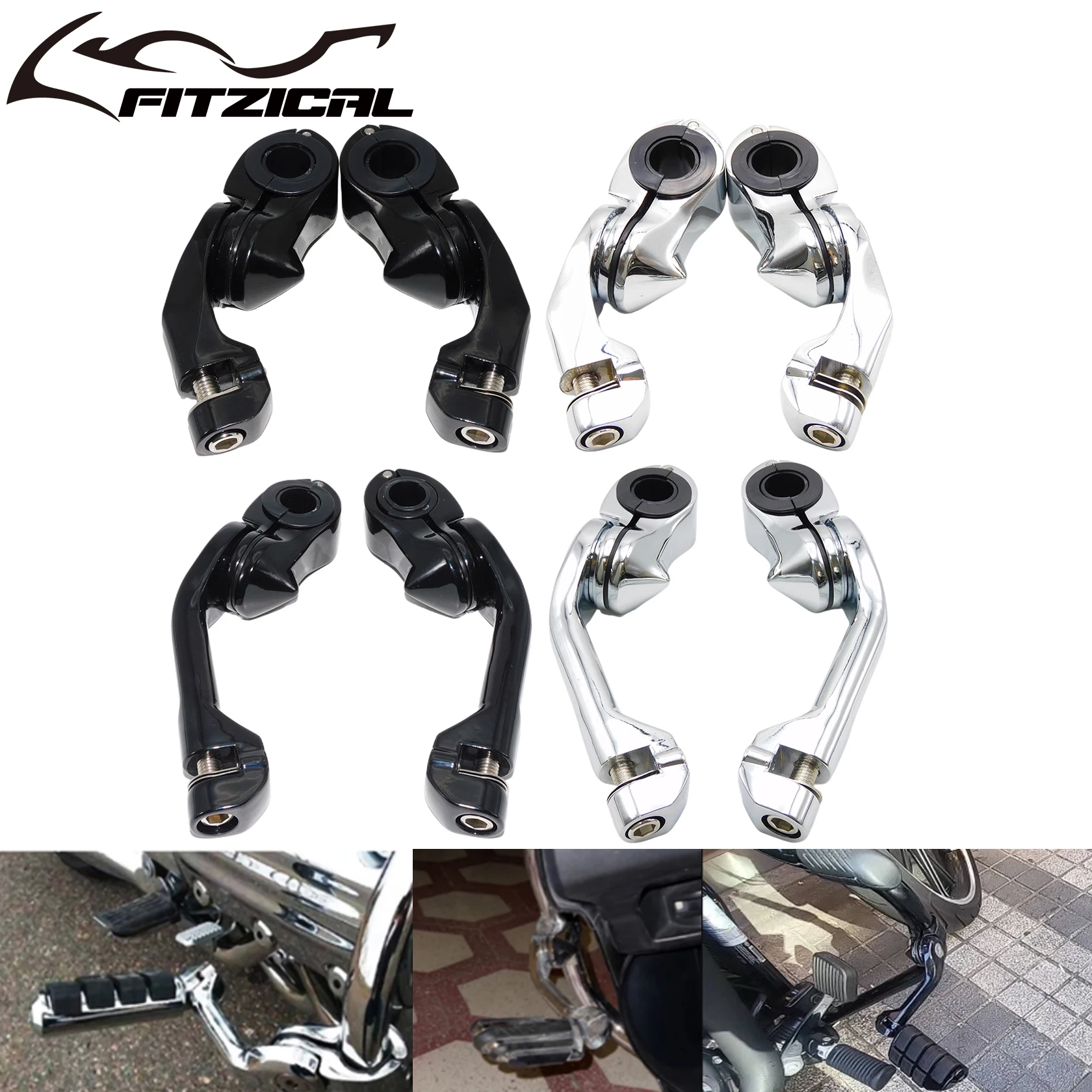 32mm-1-1-4-Motorcycle-Engine-Guard-Footrest-Short-Long-Highway-Footpegs ...