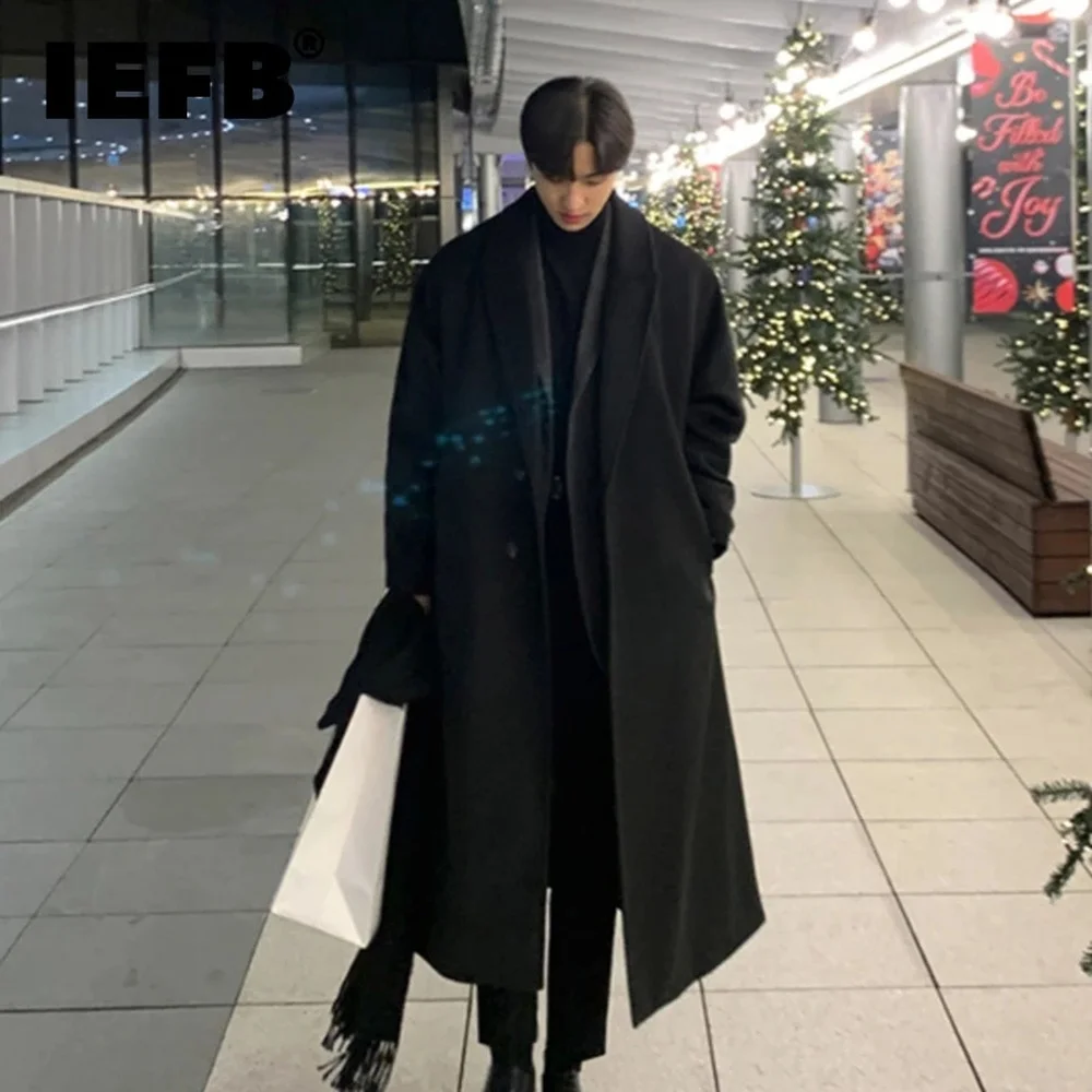Mens-Trench-Korean-Trend-Men-s-Loose-Casual-Single-breasted-Overcoat ...