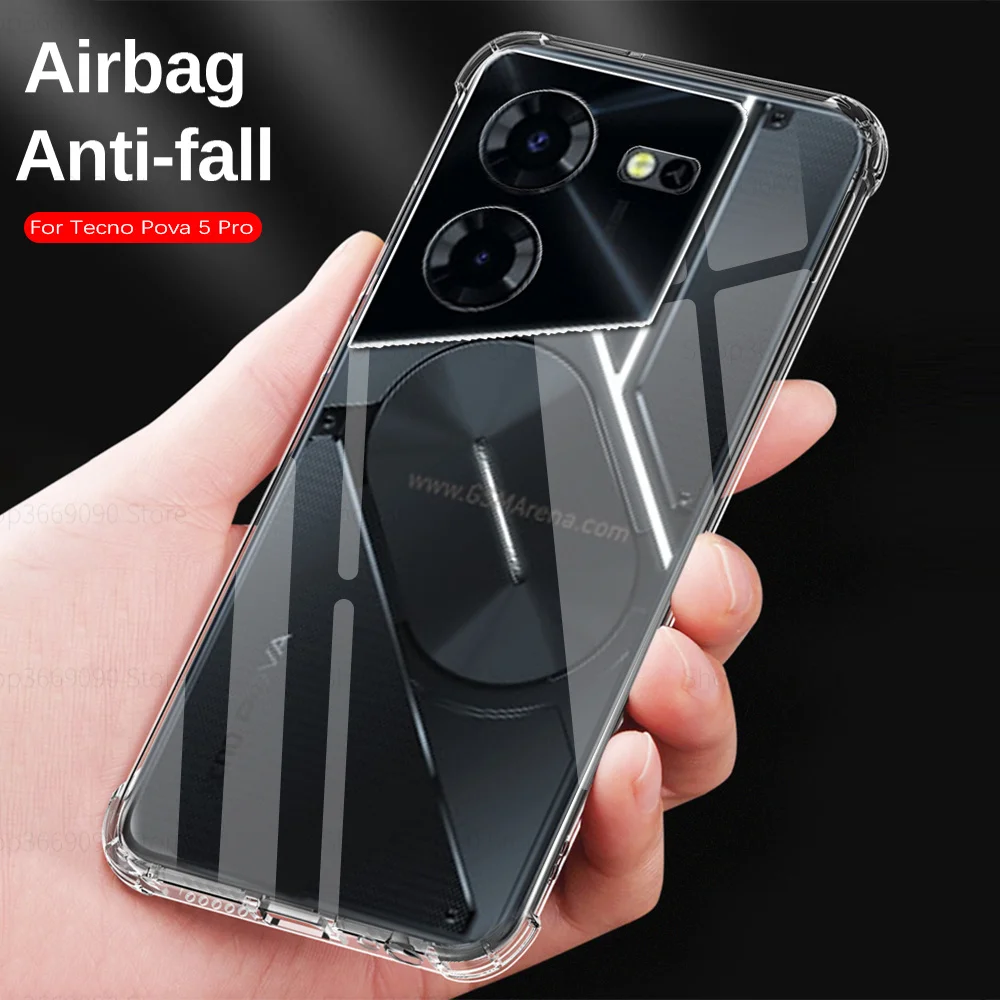 TecnoPova-5Pro-Pova5-Pova5Pro-case-clear-shockproof-soft-silicone-phone-cover-For-Tecno-Pova-5 ...