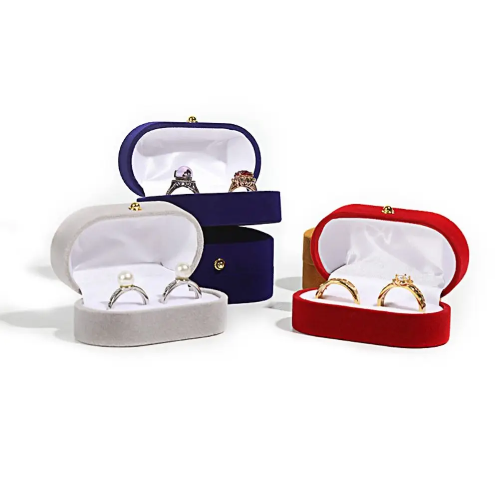 Oval-Velvet-Jewelry-Case-Couple-Ring-Storage-Box-High-Quality-Finger ...