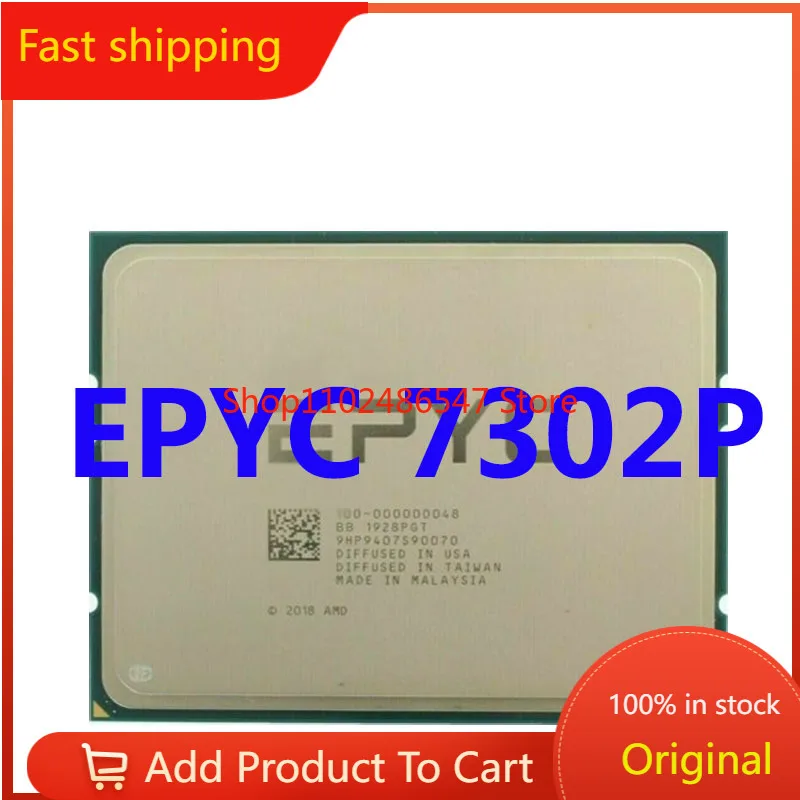 EPYC-CPU 7302P 3,0 GHZ 16C/32T 64M caché 155W 16-Core 32Thread procesador sp3 Socket compatible ...