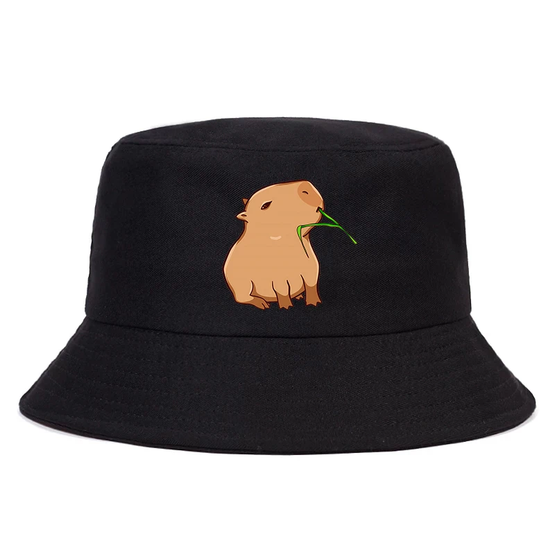 Funny Animals Capybara Summer Hat Women Men Panama Bucket Cap The ...
