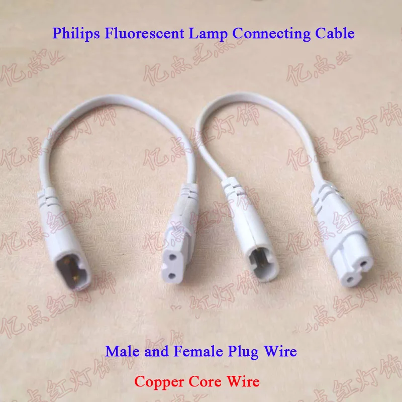 LED-Fluorescent-Lamps-T5-Plug-Wire-Philips-Male-Female-Connector-Cable ...