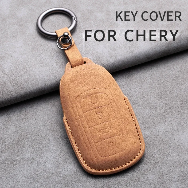 4-Button-Leather-Car-Key-Case-Cover-for-Chery-Omoda-5-2023-for-Chery ...